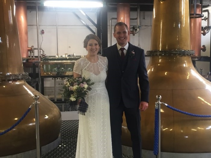 Newlyweds Visit Lochranza Distillery | News | Arran Whisky